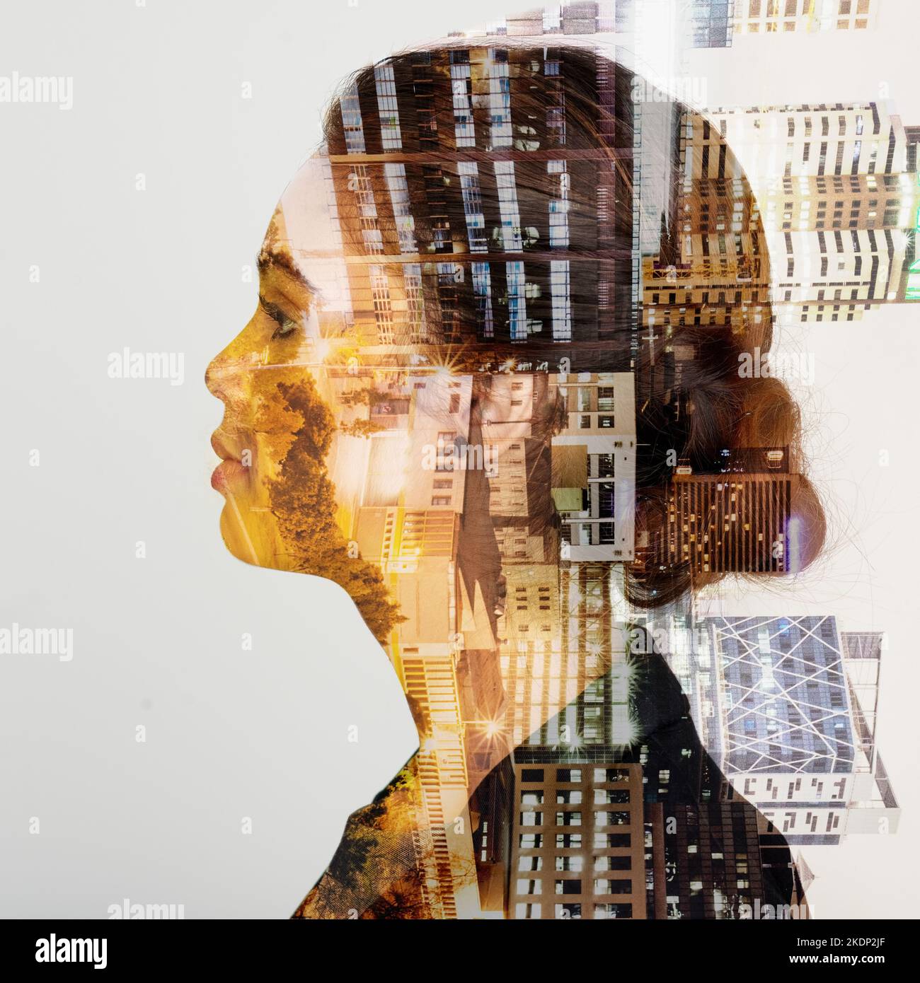 Visionaries never lack foresight. Multiple exposure shot of a young ...