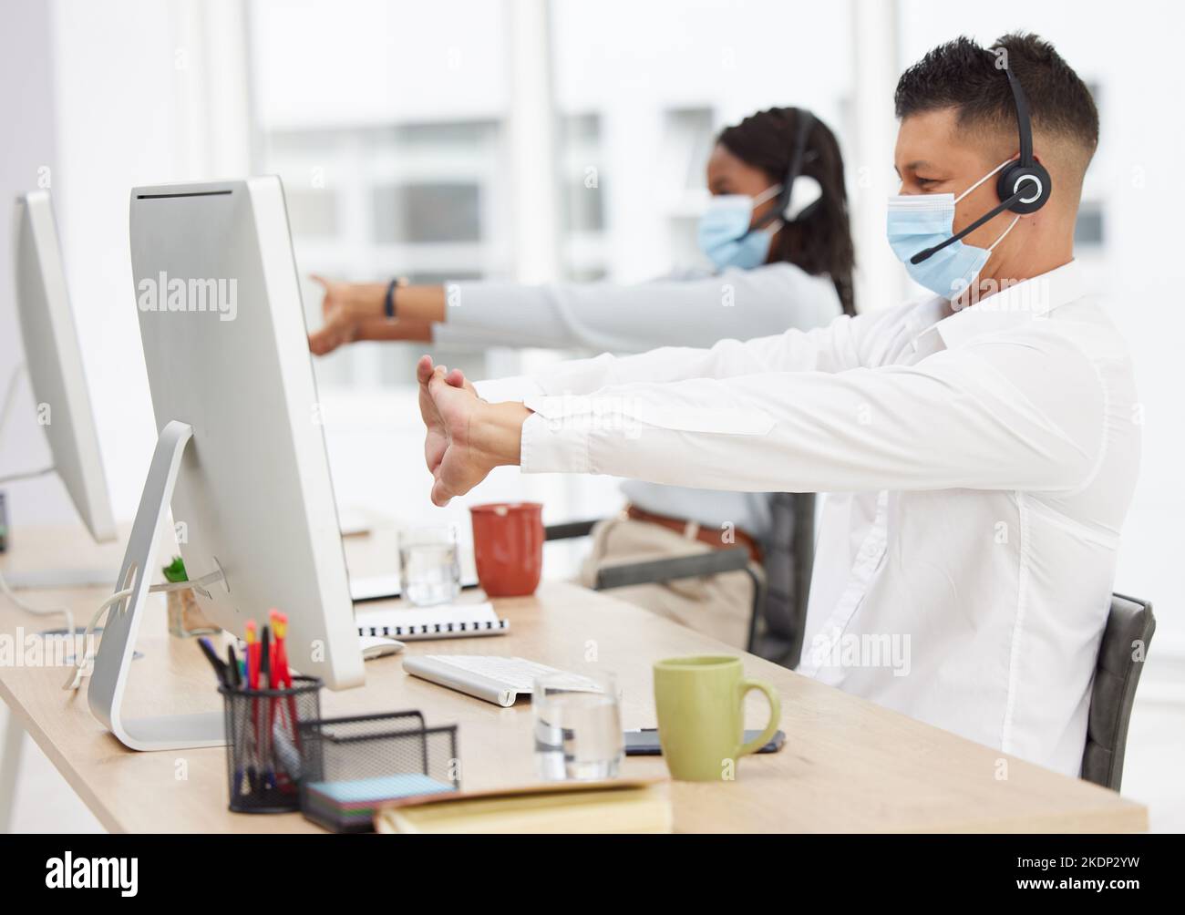 Team professional call center agents hi-res stock photography and ...