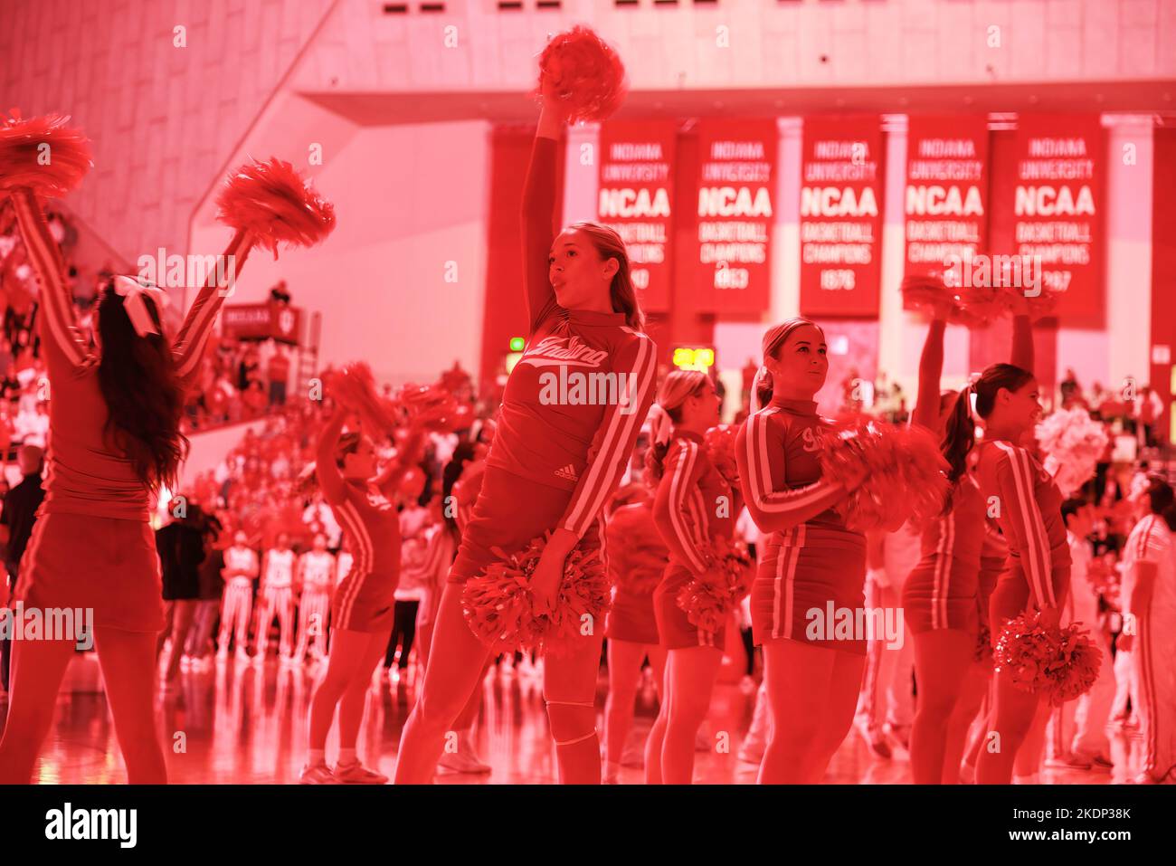 Bloomington, US - 07 Nov 2022, Indiana University cheerleaders cheer ...