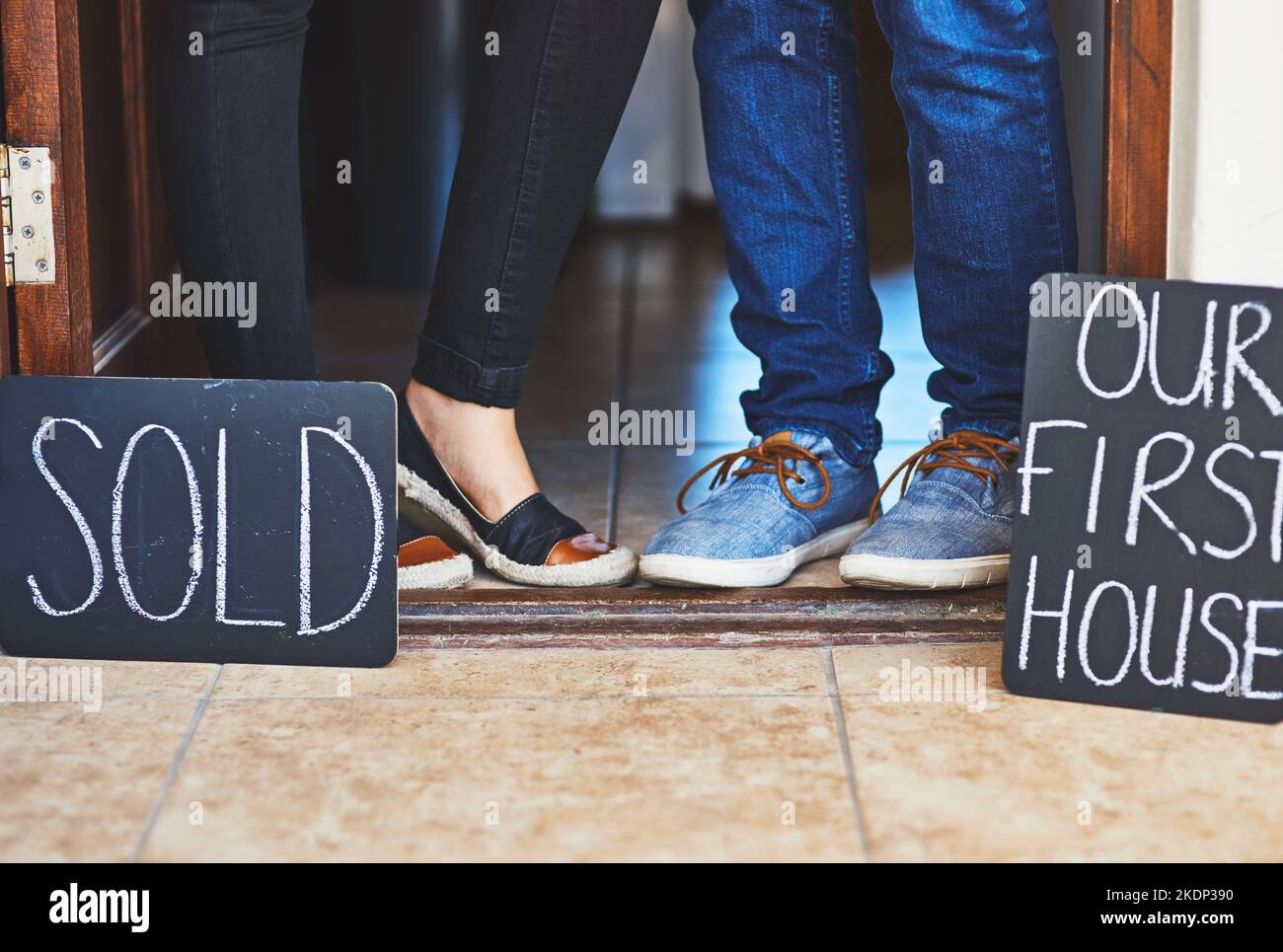 This is our new beginning. an unidentifiable young couple standing in ...