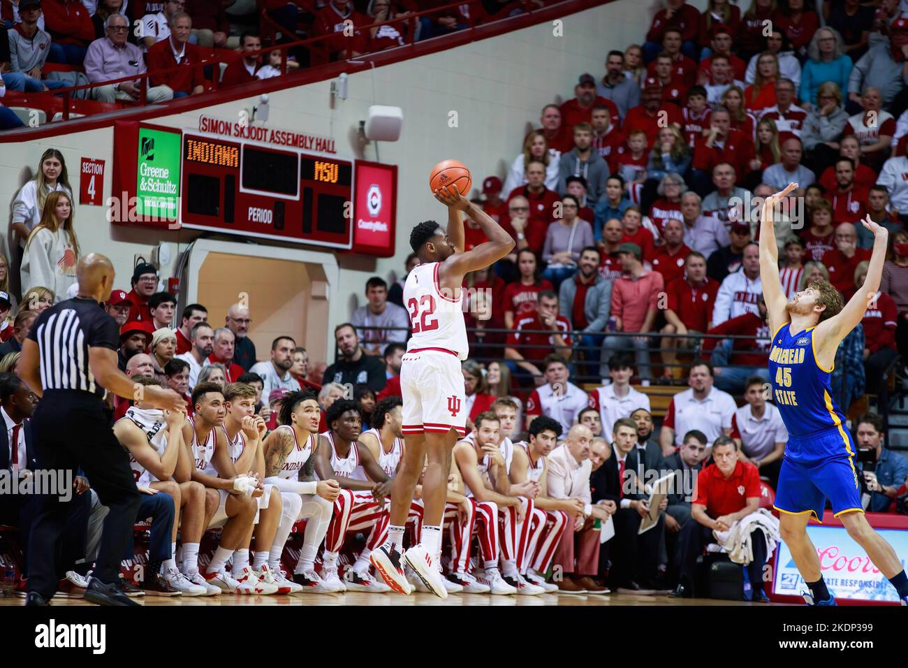 Bloomington, US - 07 Nov 2022, Indiana Hoosiers forward Jordan Geronimo ...