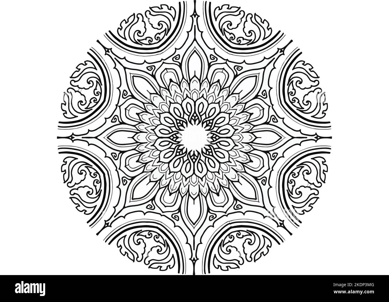 Mantra Mandala, The Meditation art for Adults to coloring Drawing with ...