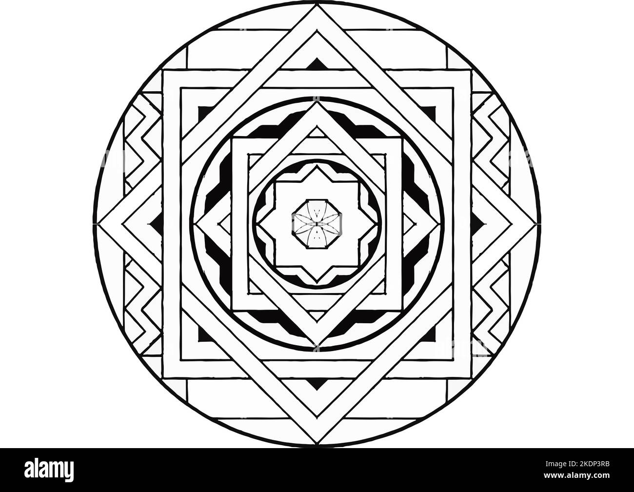 Mantra Mandala, The Meditation art for Adults to coloring Drawing with ...