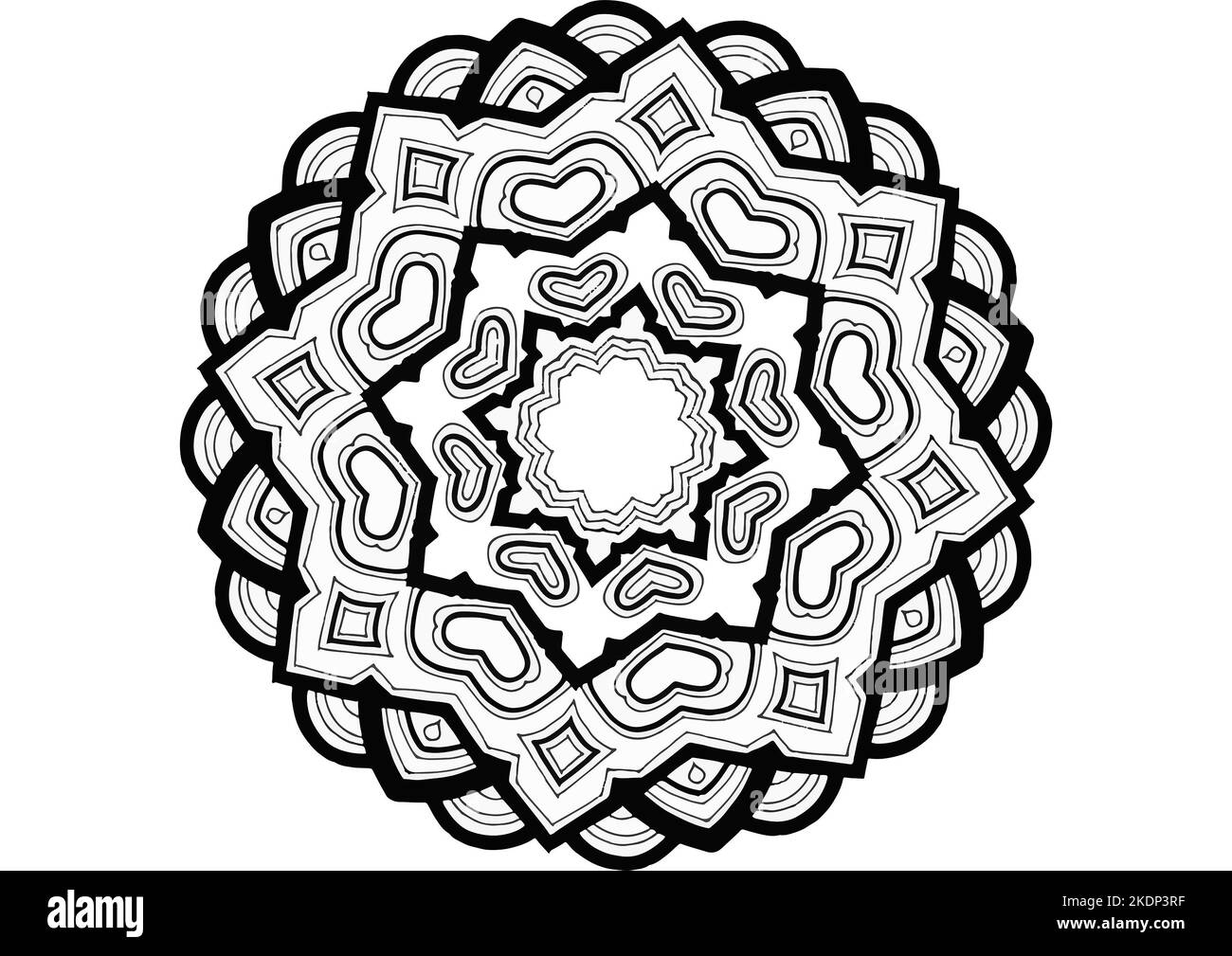 Mantra Mandala, The Meditation art for Adults to coloring Drawing with ...