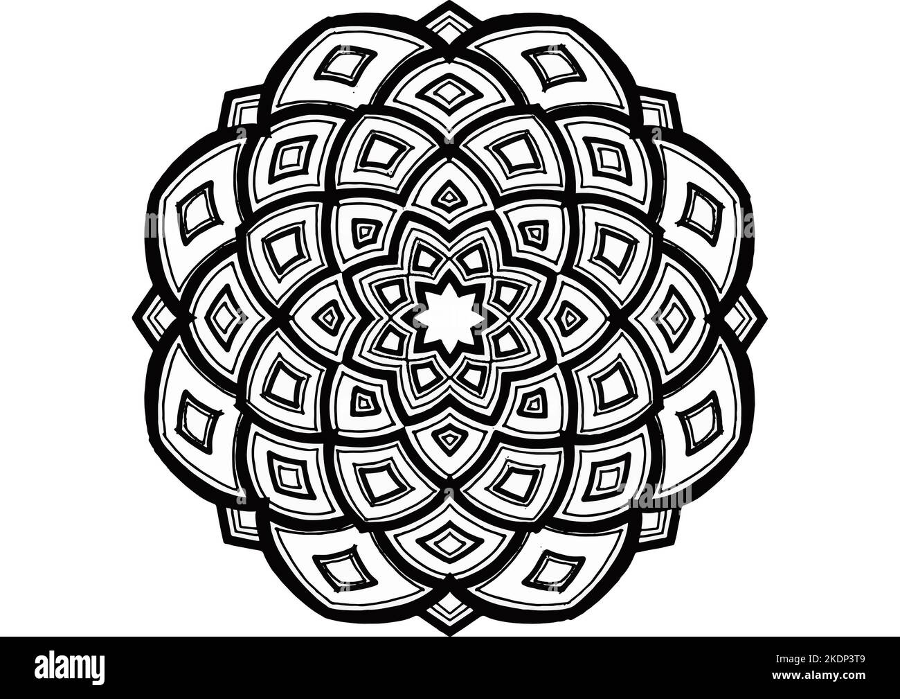 Mantra Mandala, The Meditation art for Adults to coloring Drawing with ...