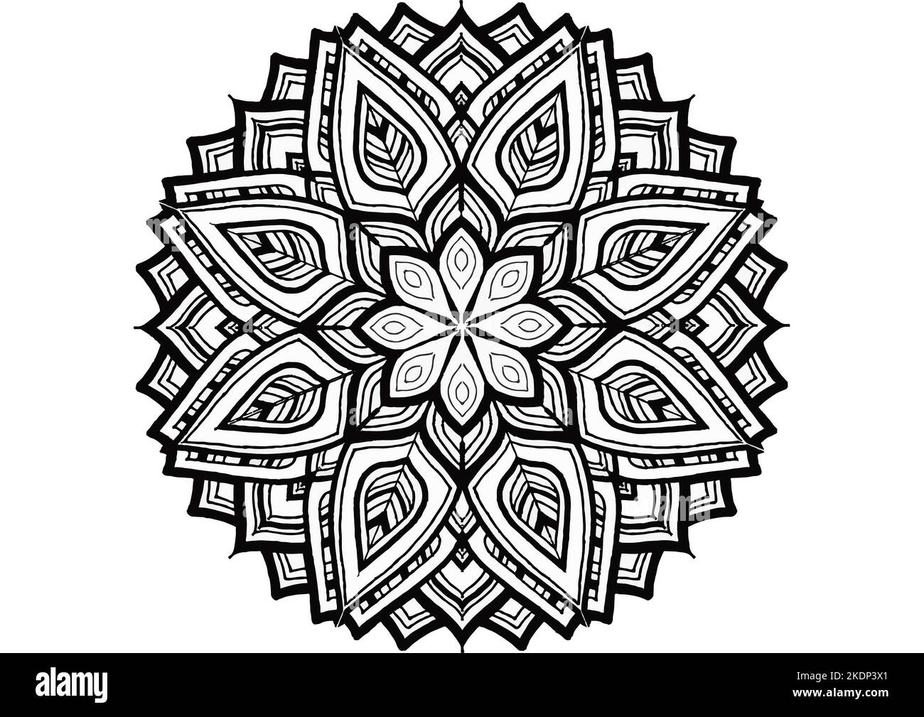 Mantra Mandala, The Meditation art for Adults to coloring Drawing with ...
