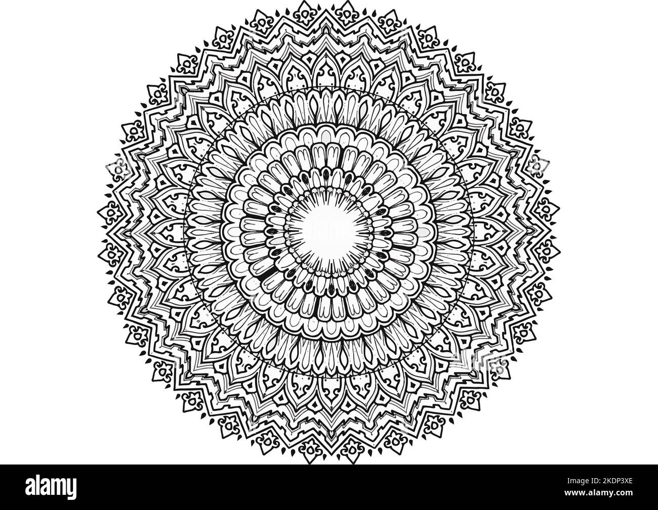 Mantra Mandala, The Meditation art for Adults to coloring Drawing with ...