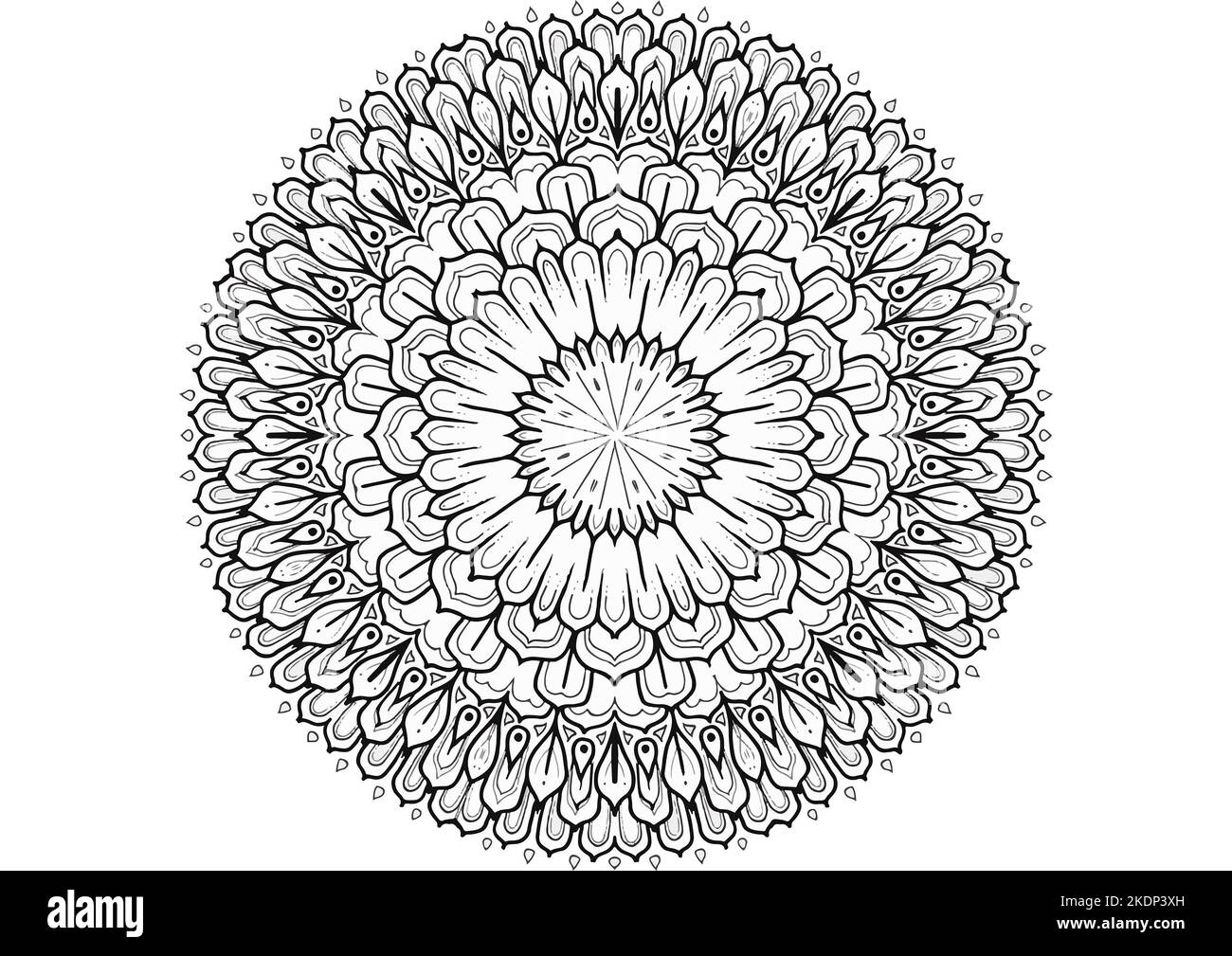 Mantra Mandala, The Meditation art for Adults to coloring Drawing with ...