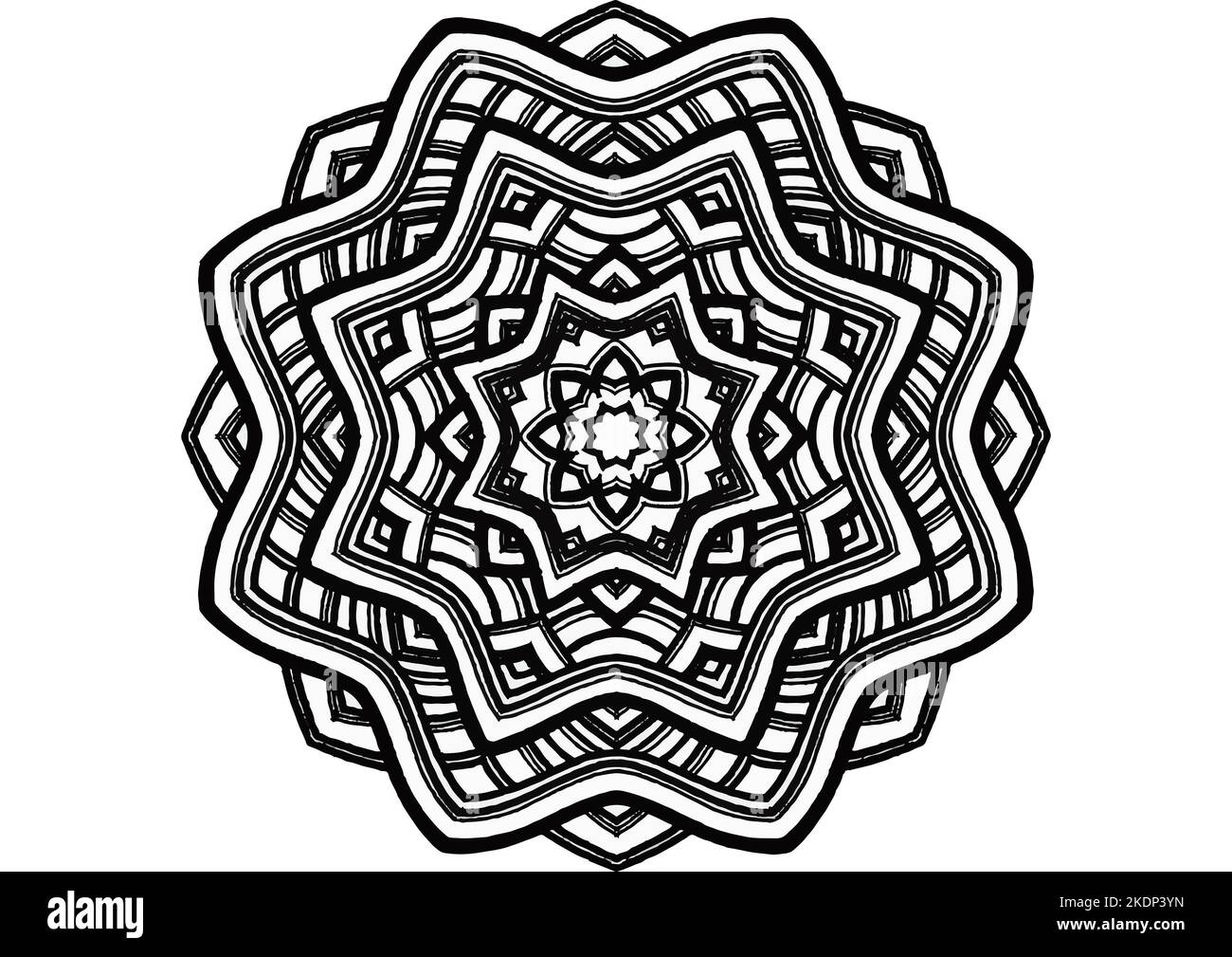Mantra Mandala, The Meditation art for Adults to coloring Drawing with ...