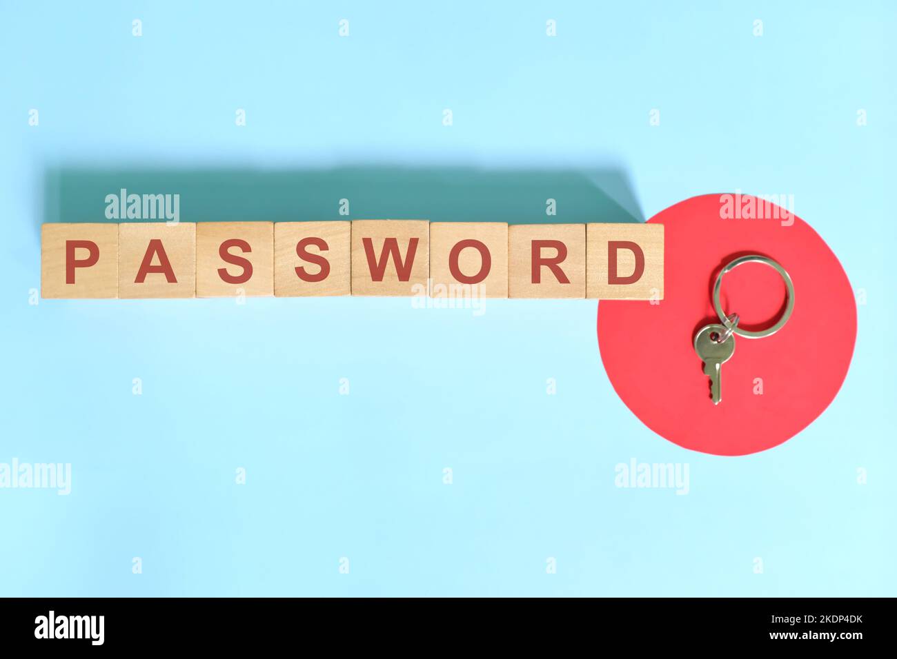 Password security, protection and management concept. Wooden blocks ...