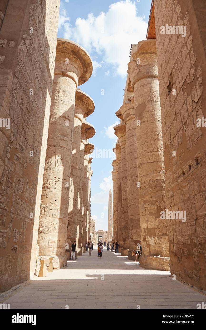 Karnak Temple's Magnificent Hypostyle Hall Stock Photo - Alamy