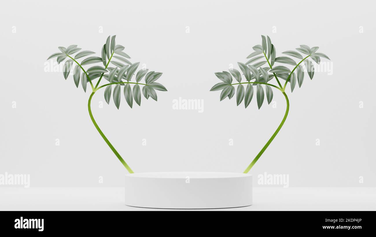 Empty podium Blank product shelf standing backdrop. 3D rendering Stock ...