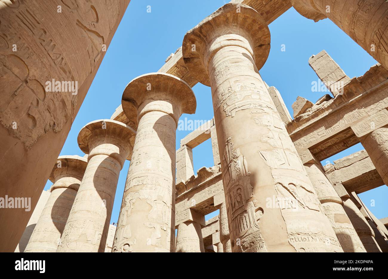 Karnak Temple's Magnificent Hypostyle Hall Stock Photo - Alamy
