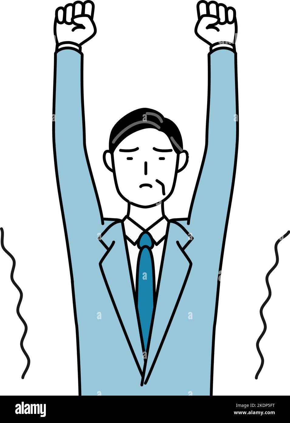 Simple line drawing illustration of a Senior businessmen, executives ...