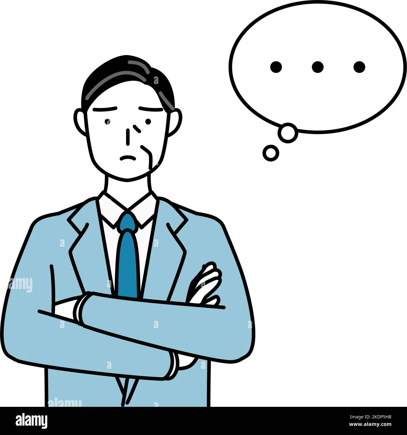 Simple line drawing illustration of a Senior businessmen, executives ...