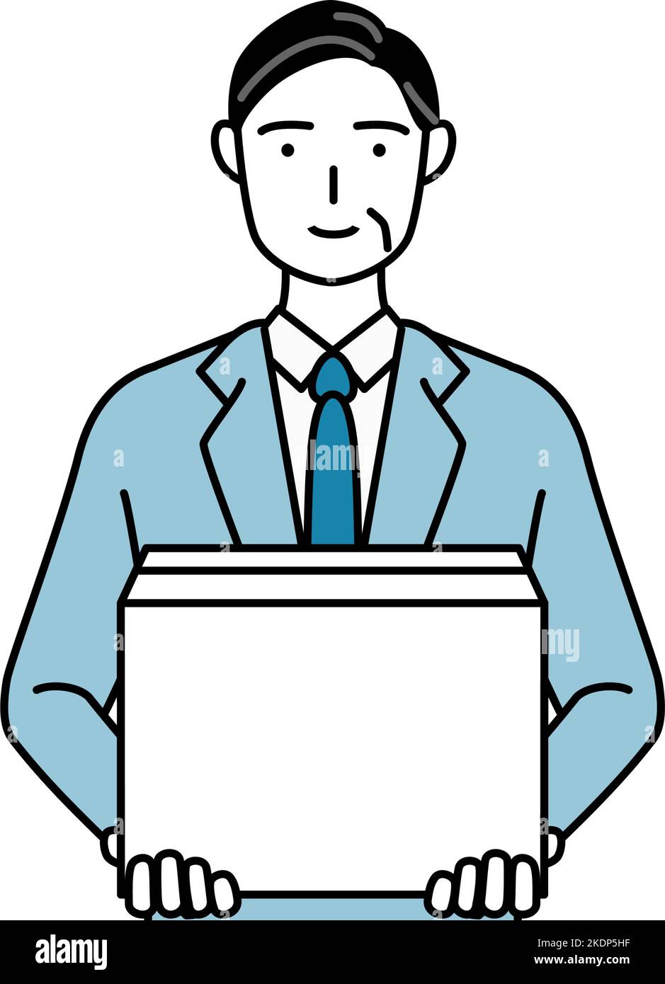 Simple line drawing illustration of a Senior businessmen, executives ...