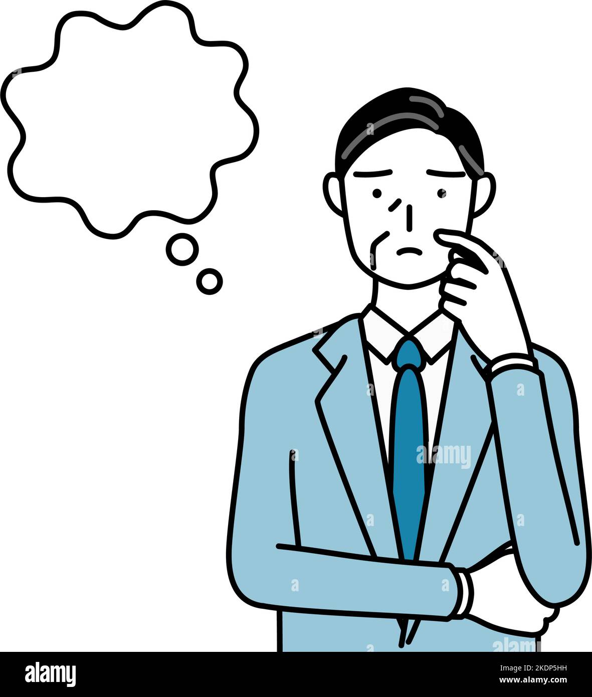 Simple line drawing illustration of a Senior businessmen, executives ...