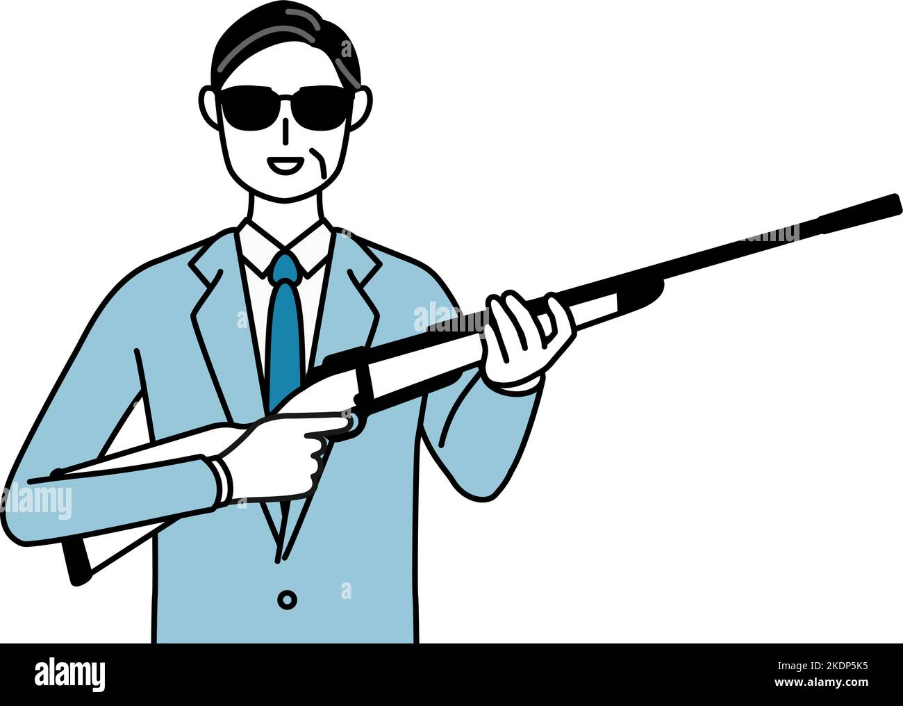 Simple line drawing illustration of a Senior businessmen, executives ...