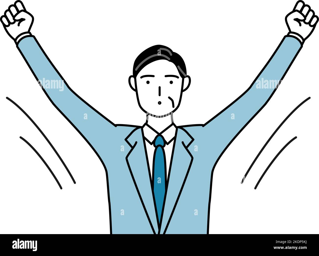 Simple line drawing illustration of a Senior businessmen, executives ...