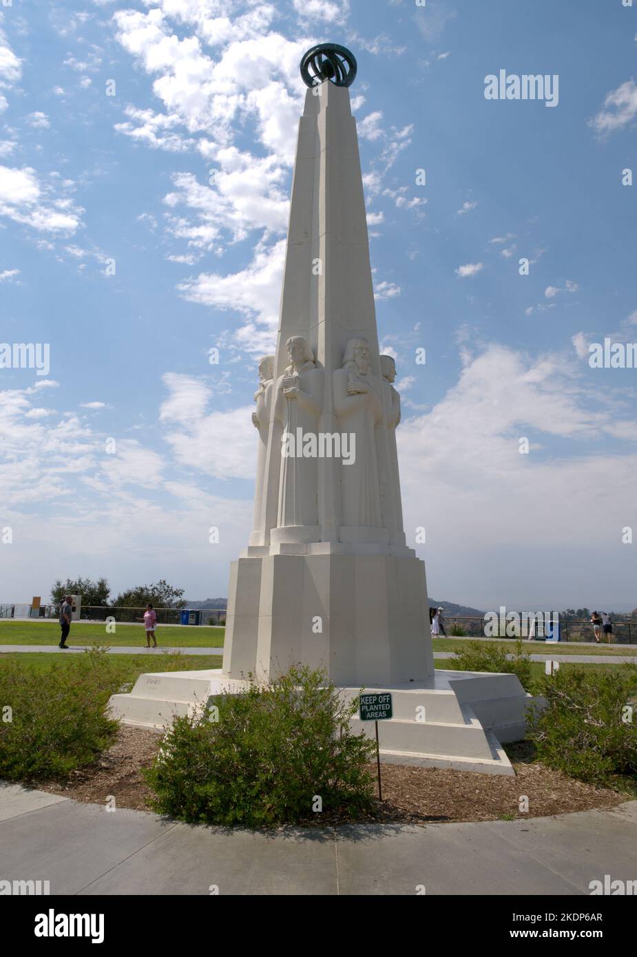 Astronomers Monument at the Griffith Observatory in Los Angeles ...