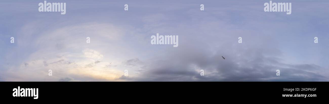 Overcast sky panorama with Stratus clouds in seamless spherical ...