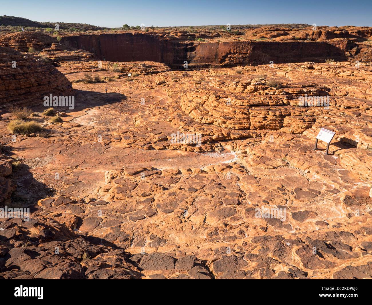 Ancient lake bed, Rim Walk, Kings Canyon, Watarrka National Park ...