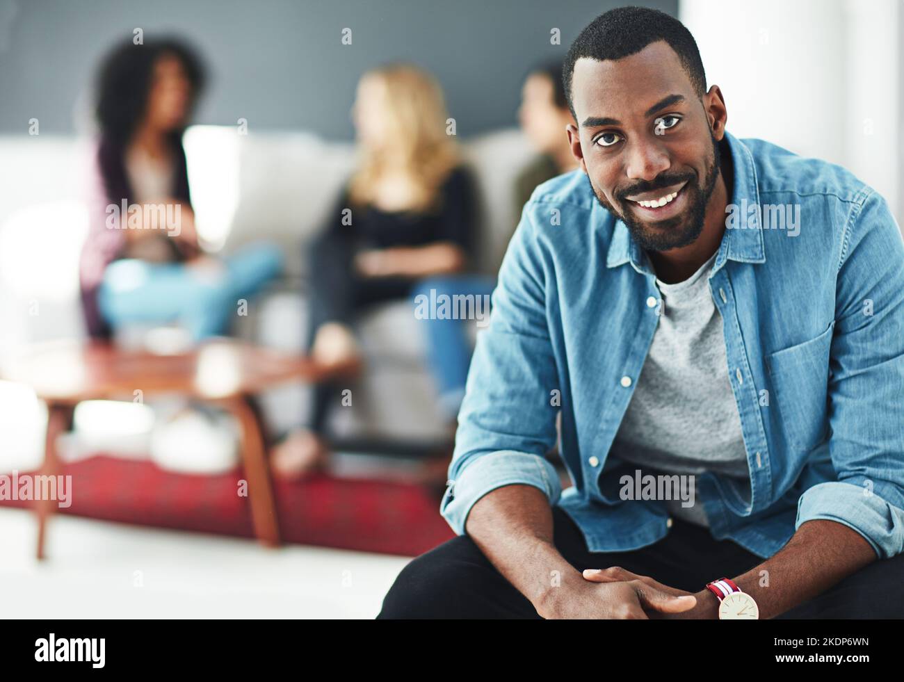 Team management is what I do. Portrait of an ambitious young man in a ...