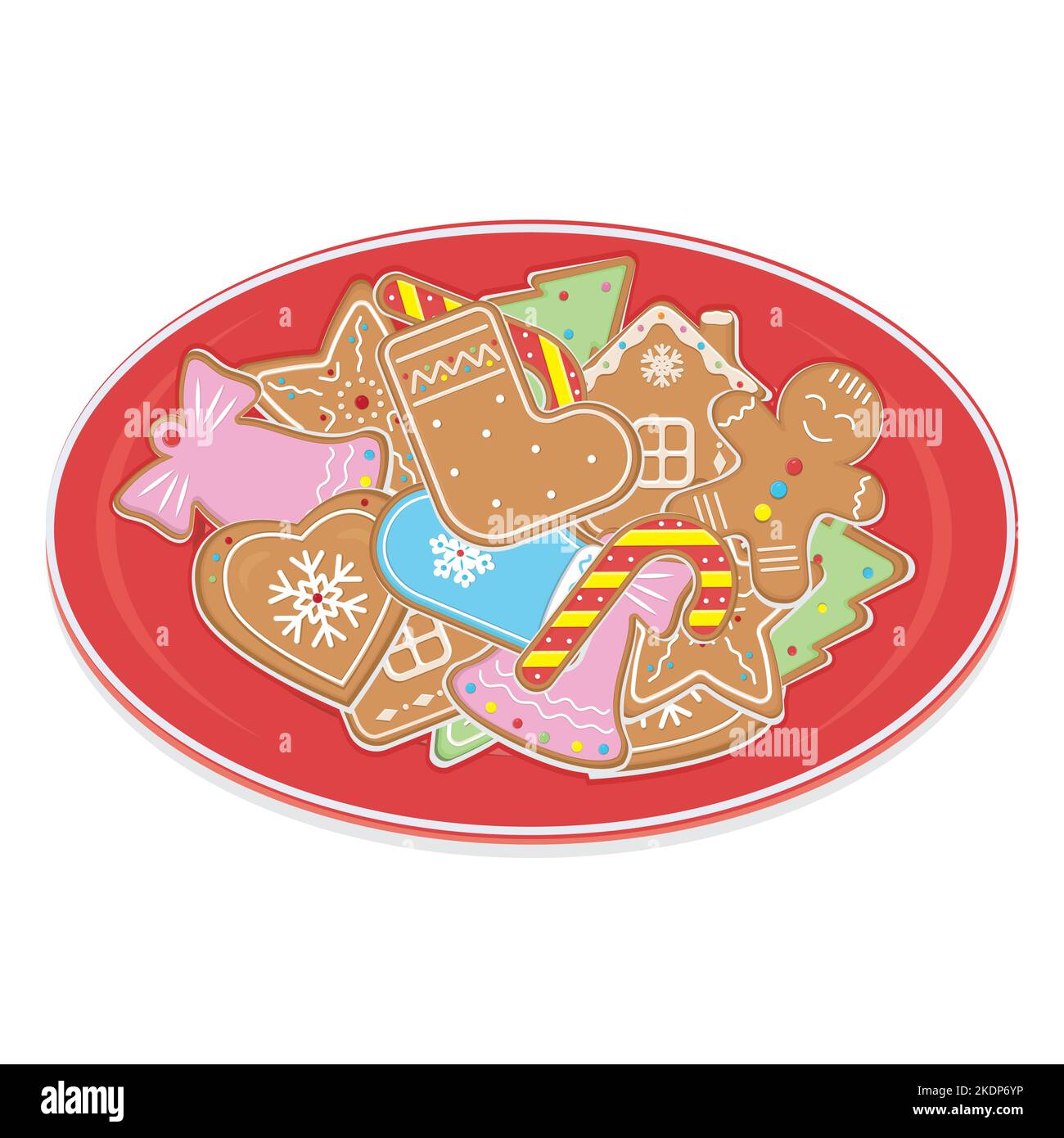 Gingerbread man plate Stock Vector Images - Alamy
