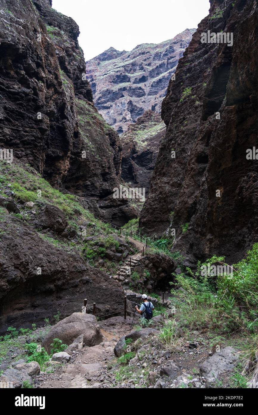 Landscape of Masca gorge. Tenerife. Canary Islands. Spain Stock Photo ...