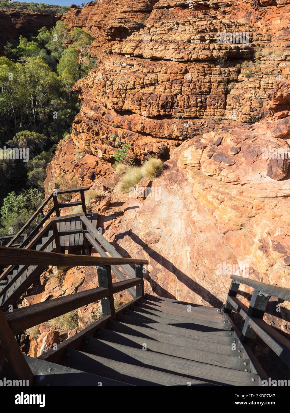Stairs on the RIm Walk, Kings Canyon, Watarrka National Park, Northern ...
