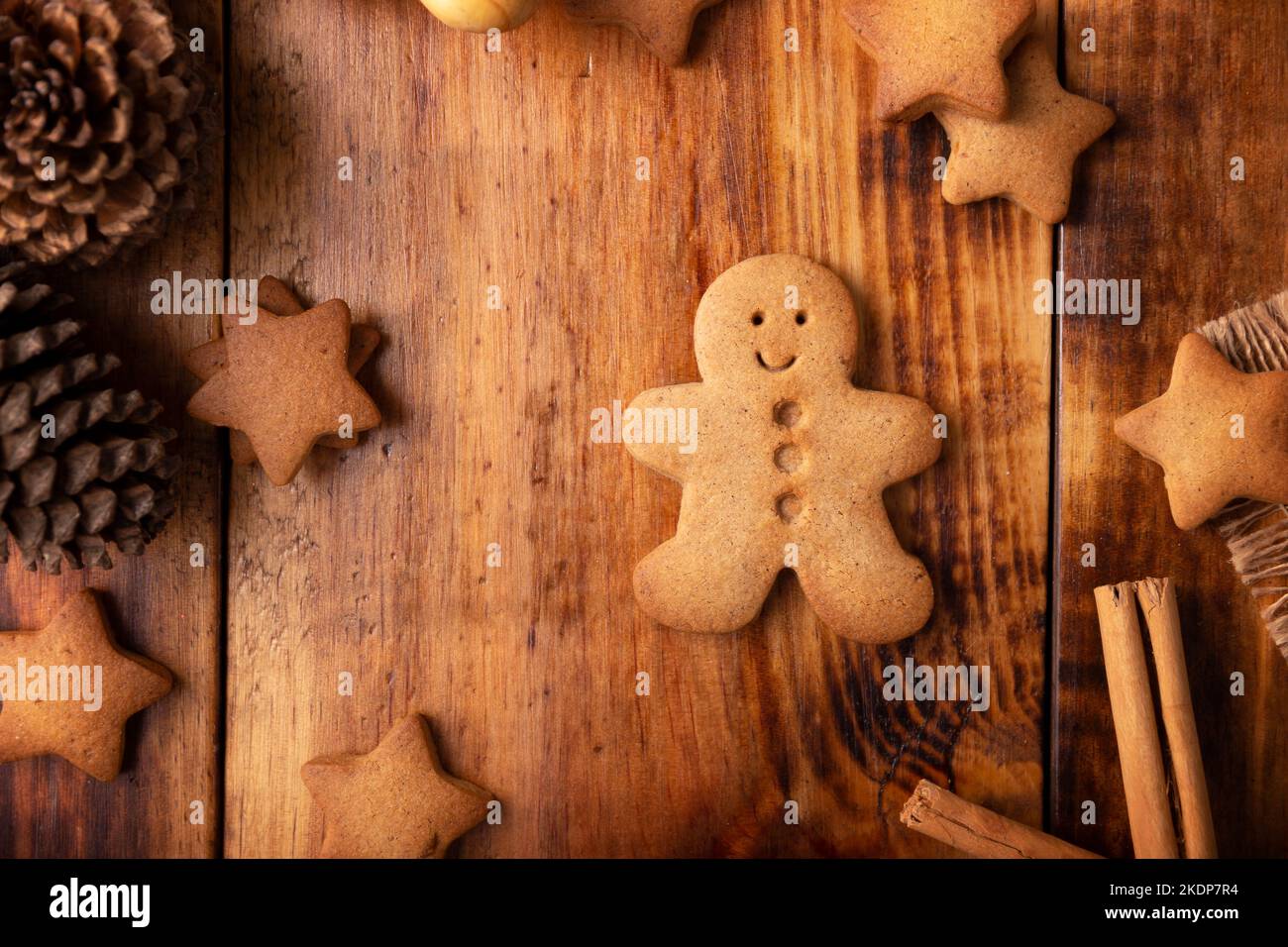 Homemade gingerbread man cookies, traditionally made at Christmas and ...