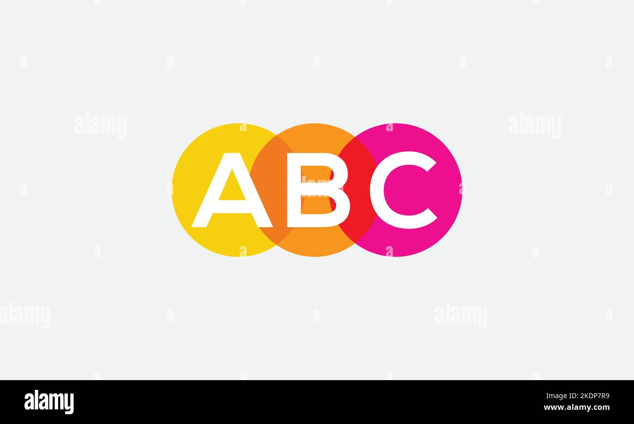 Multi Color Circle logo and colourful circle monogram vector and ...