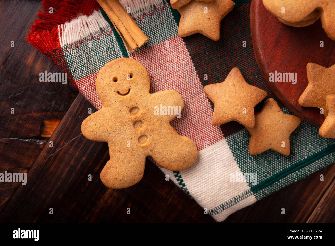 Homemade gingerbread man cookies, traditionally made at Christmas and ...