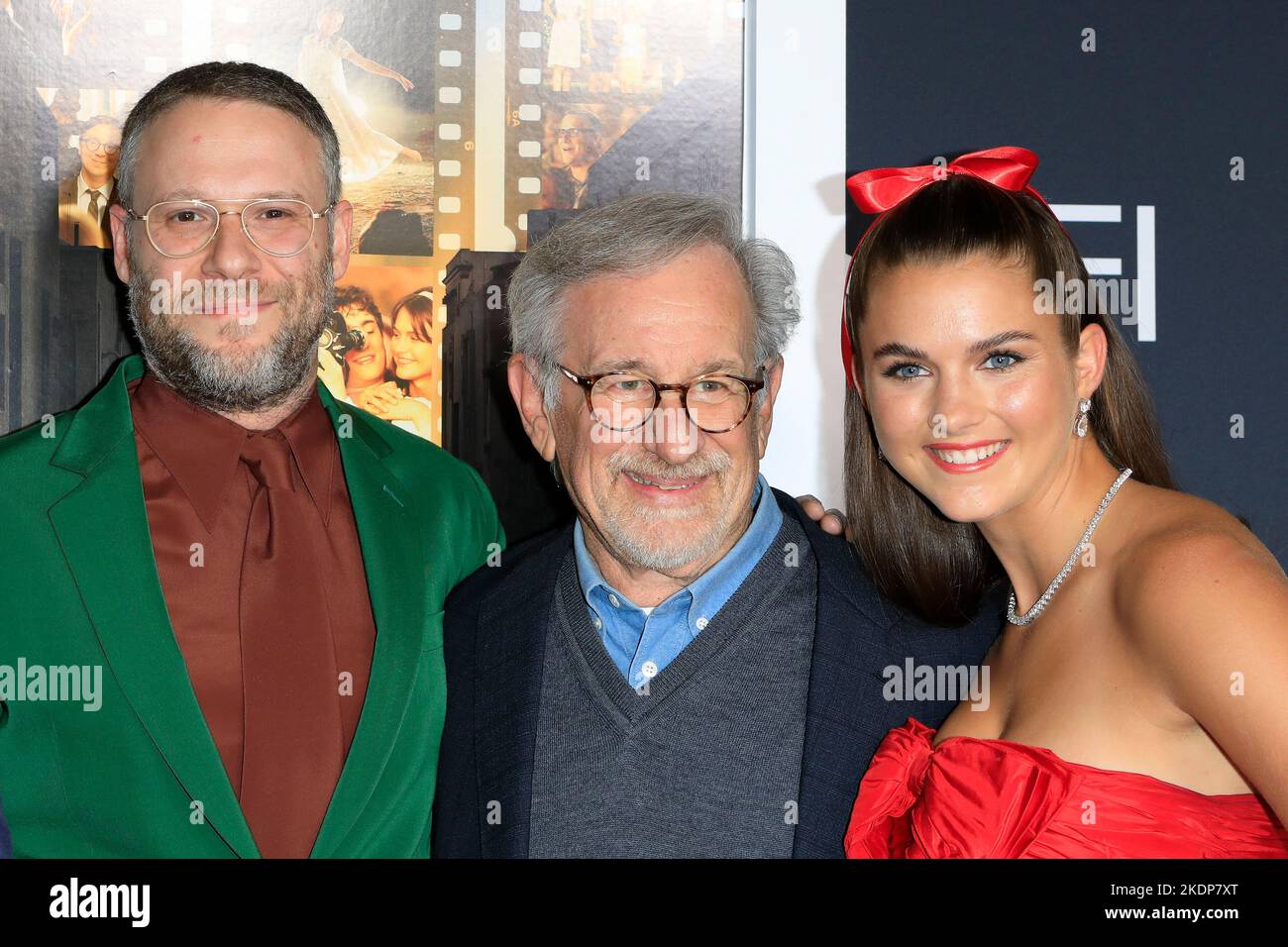 LOS ANGELES - NOV 6: Seth Rogen, Steven Spielberg, Chloe East at the ...
