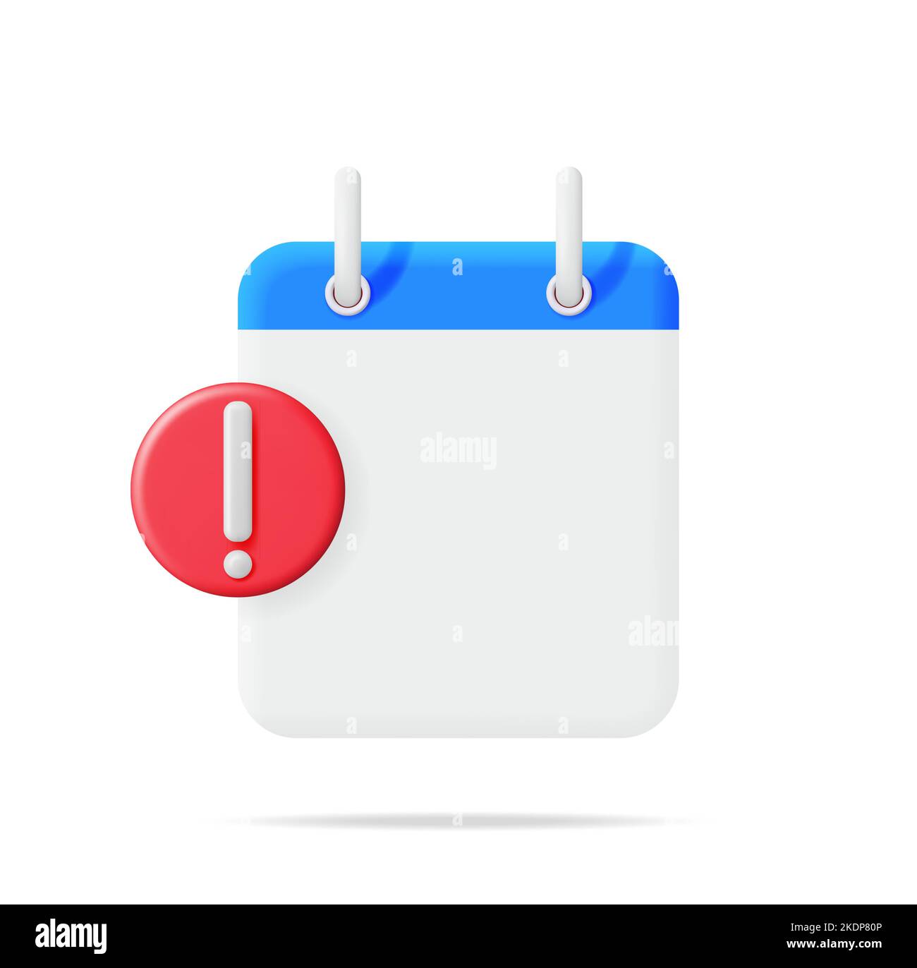3D Calendar with Notification Alert Stock Vector Image & Art - Alamy