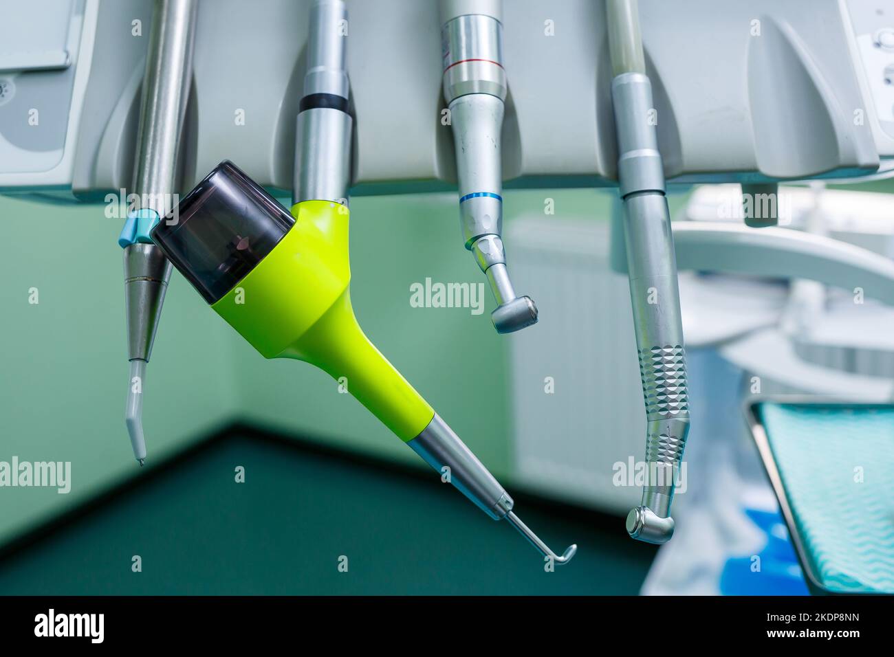 Dental clinic tools with a chair in the office. Dental instruments ...
