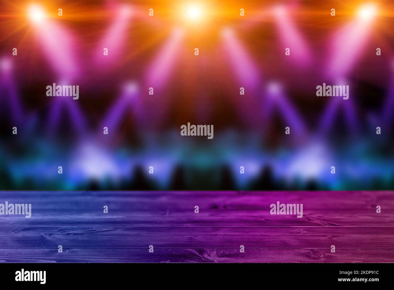 blur colorful concert hall disco dancing space background with empty ...