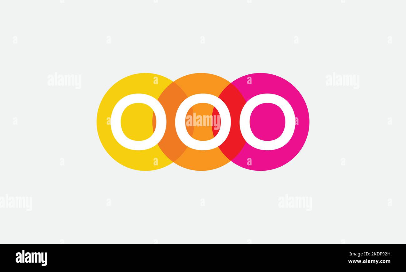 3 colour circle logo hi-res stock photography and images - Alamy