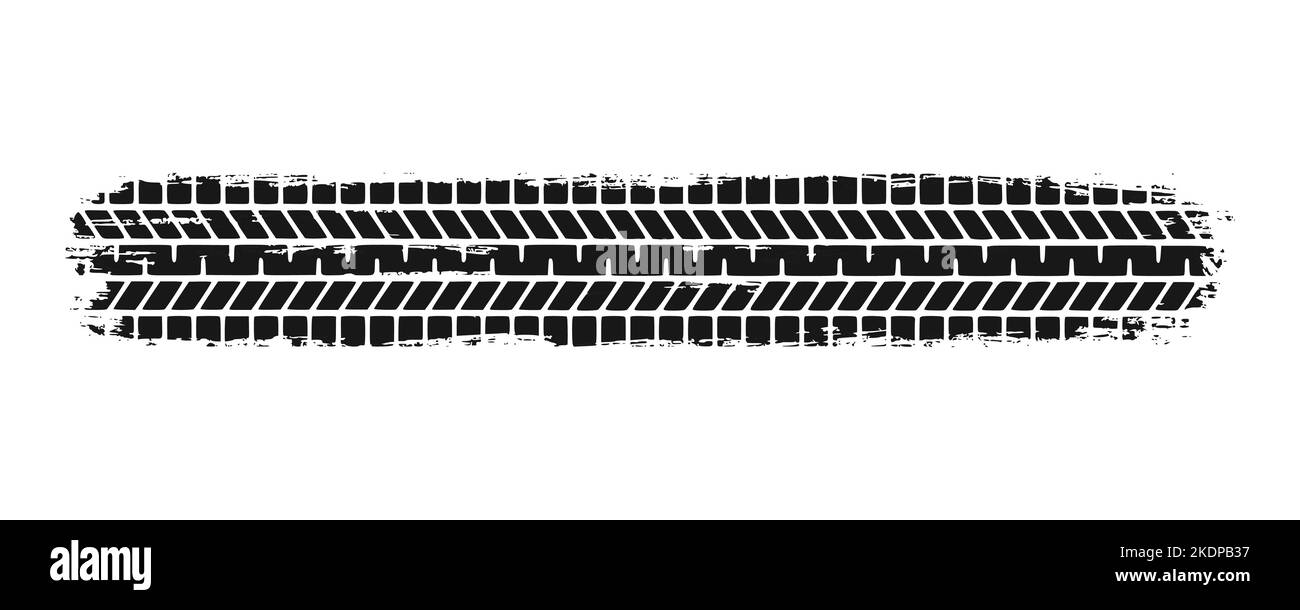 Auto tire tread grunge element. Car and motorcycle tire pattern, wheel ...