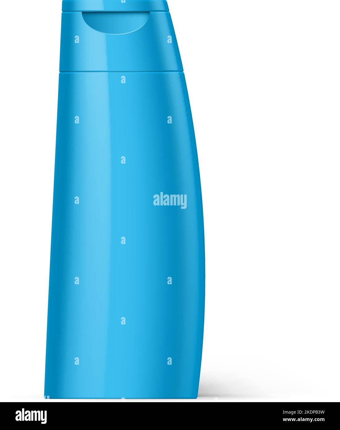 Blue Bottle Plastic Shampoo Packaging Isolated at White Background ...