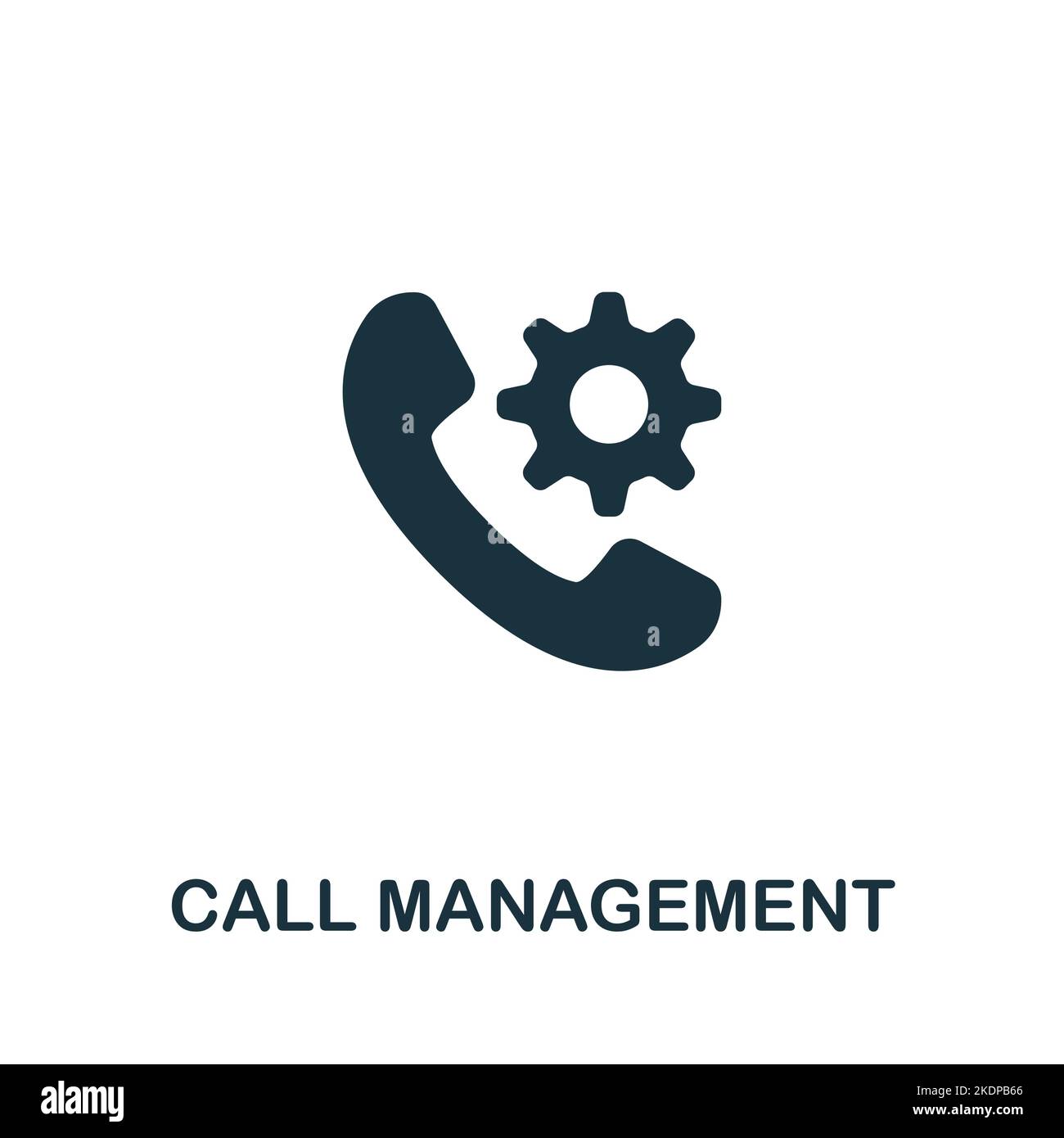 Call Management icon. Monochrome simple Customer Relationship icon for ...