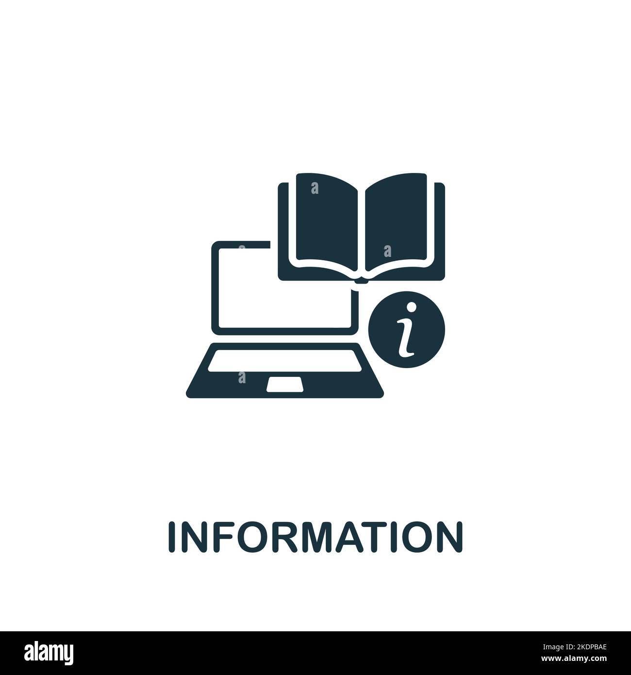 Information icon. Monochrome simple Customer Relationship icon for ...