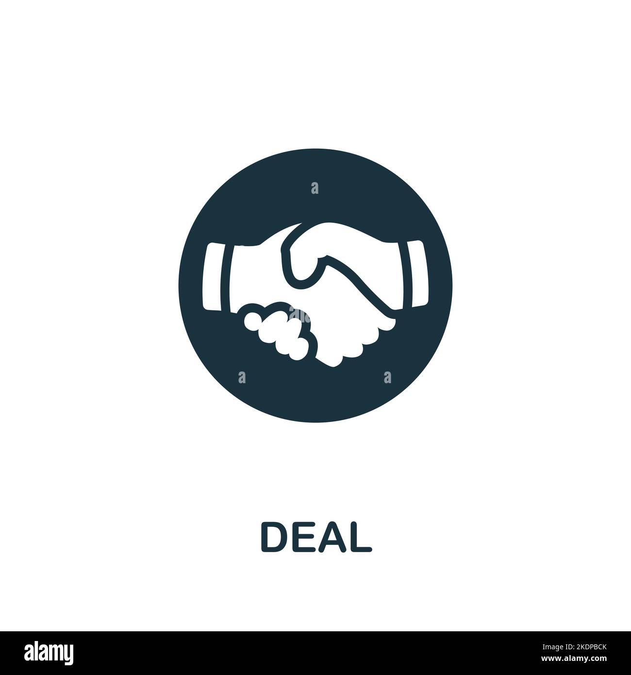 Deal Icon Monochrome Simple Customer Relationship Icon For Templates Web Design And