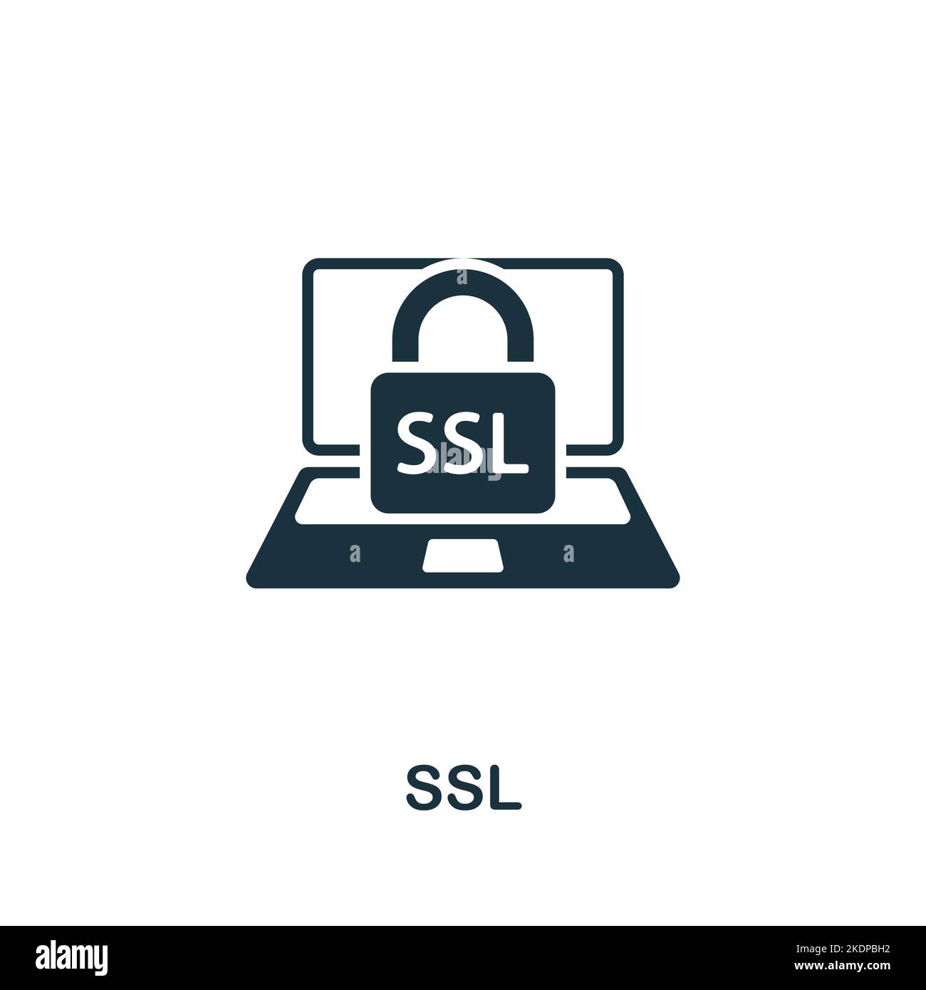 Ssl Icon Monochrome Simple Cyber Security Icon For Templates Web Design And Infographics Stock