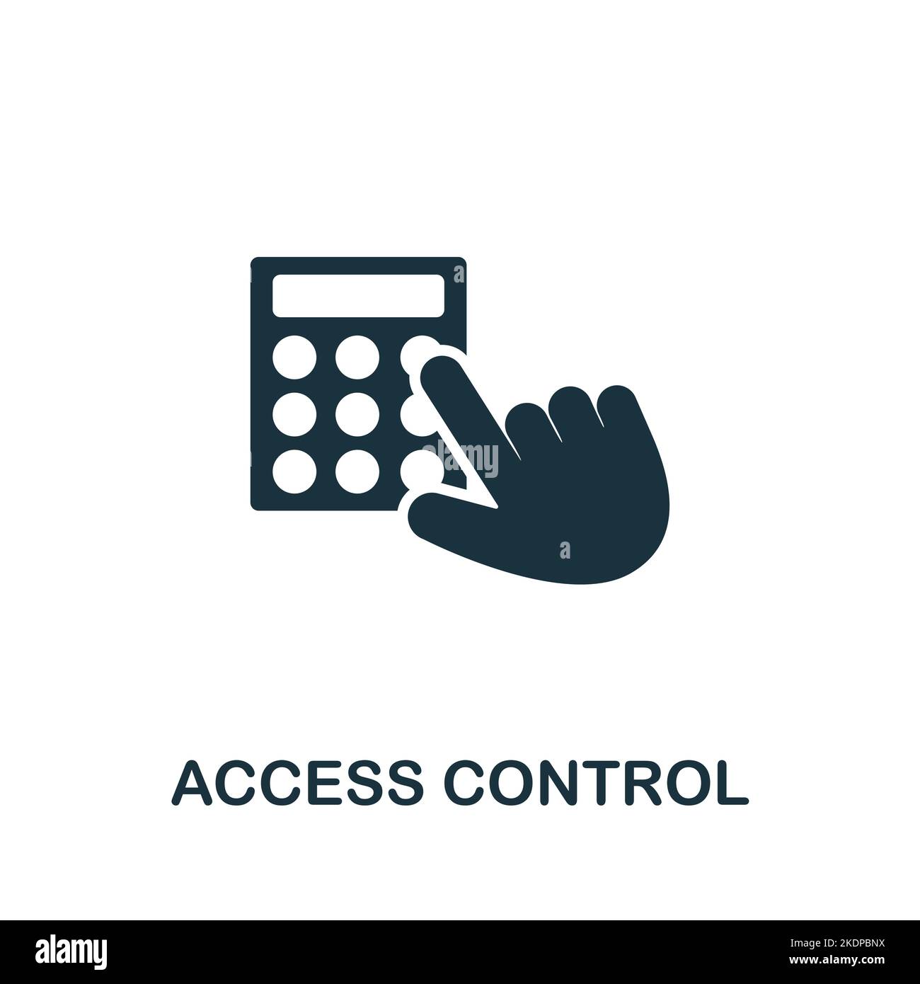 Access Control Icon Monochrome Simple Cyber Security Icon For Templates Web Design And