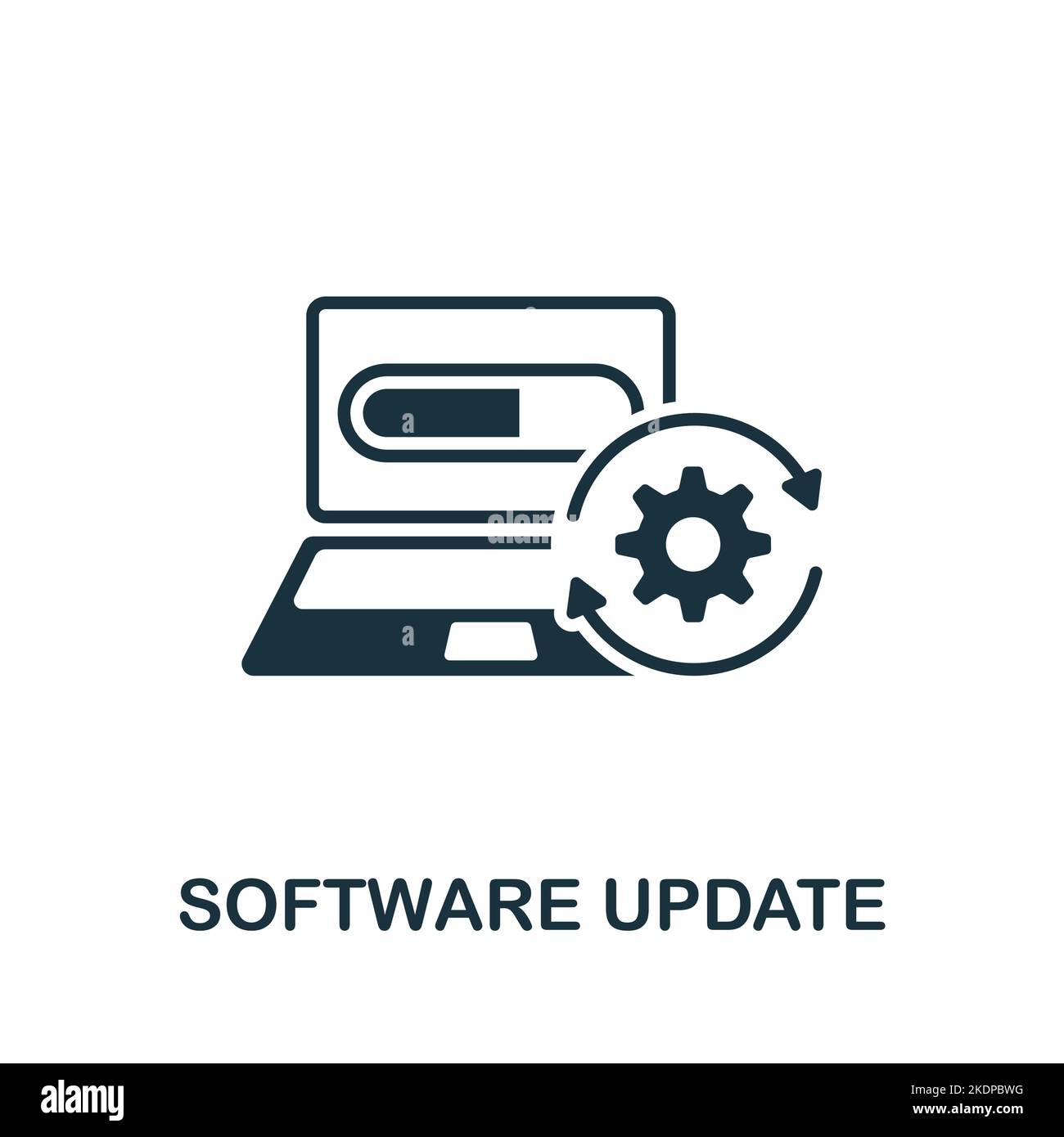 Software Update icon. Monochrome simple Cyber Security icon for ...