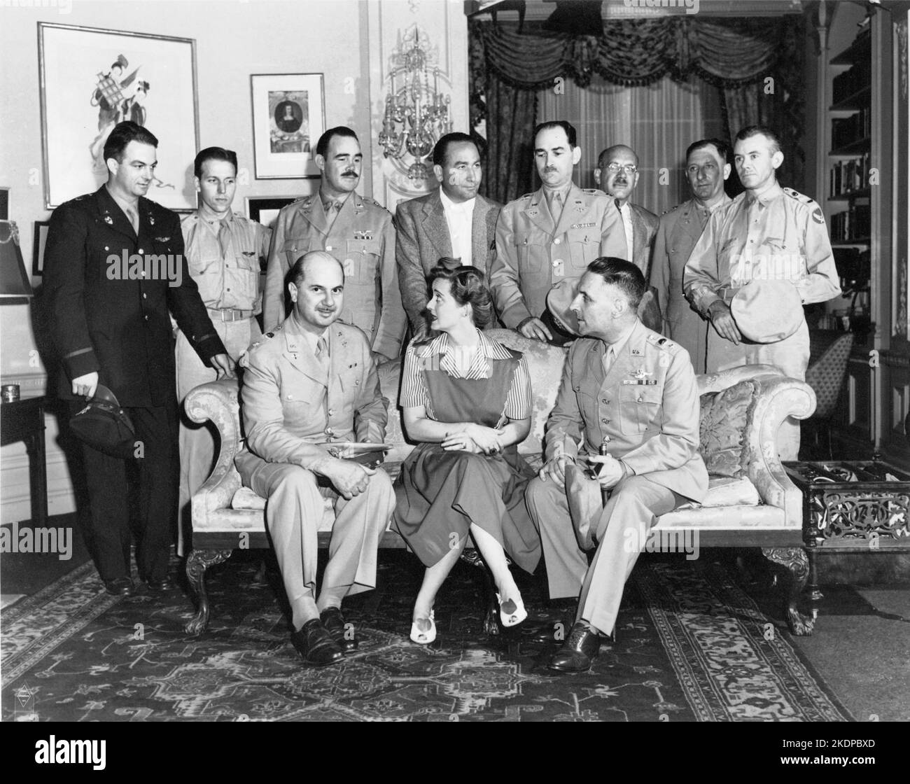 Producer HAL B. WALLIS with U.S. Military Officers / Officials in ...