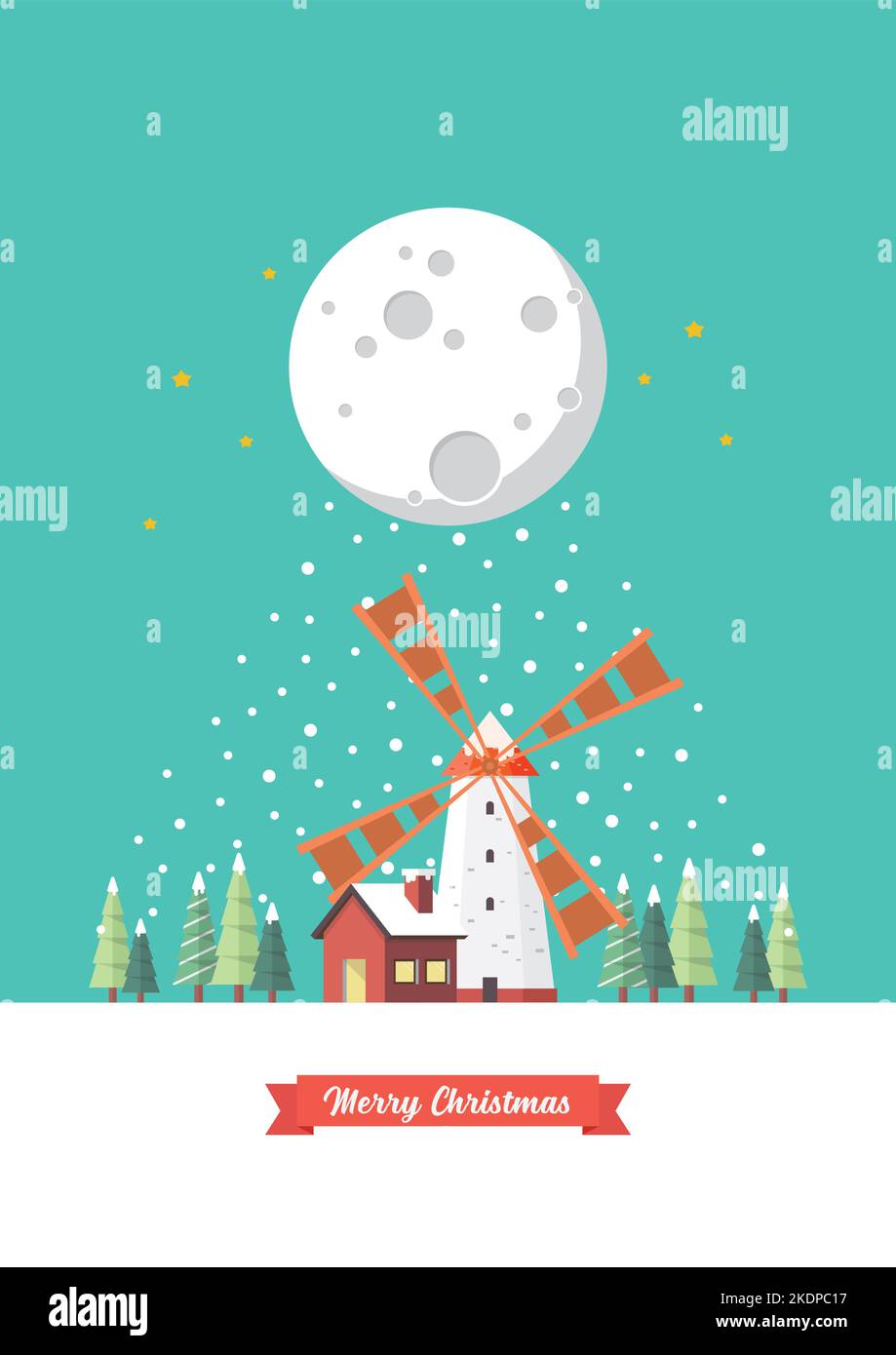 Rural christmas tree farm Stock Vector Images - Alamy