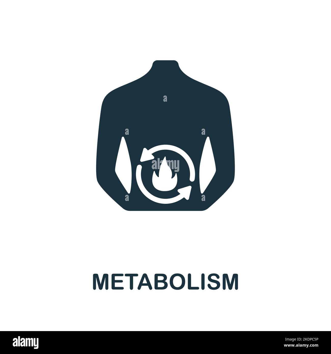 Metabolism icon. Monochrome simple Detox Diet icon for templates, web ...