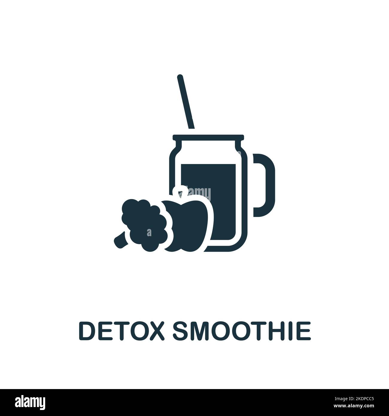 Detox Smoothie icon. Monochrome simple Detox Diet icon for templates ...